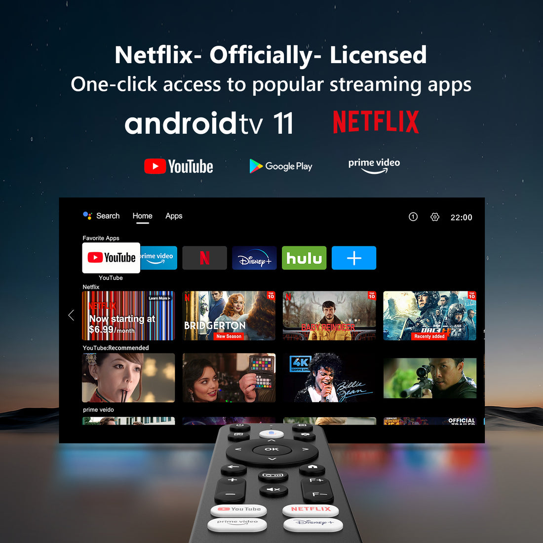 CAIWEI S7+ 4K Projector with 2025 Google TV 【Netflix Certified & Tof+C – CAIWEISHOP